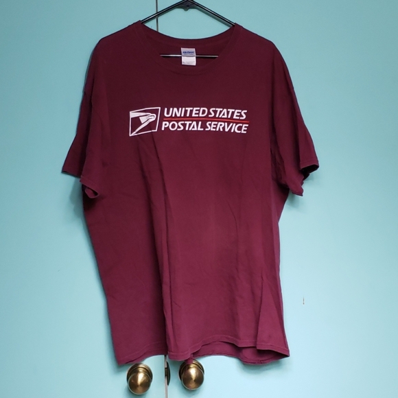 Gildan | Shirts | Gildan Usps Maroon Tshirt | Poshmark